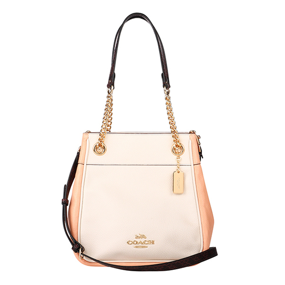 Coach | Bags | Coach Color Block Tote Bag White Beige | Poshmark